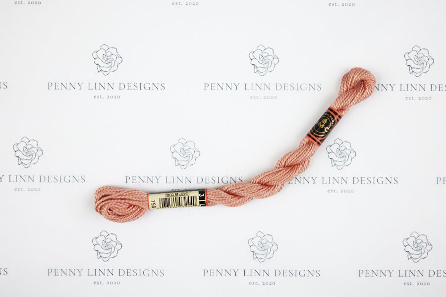 DMC 3 Pearl Cotton 758 Terra Cotta - Very Light – Penny Linn