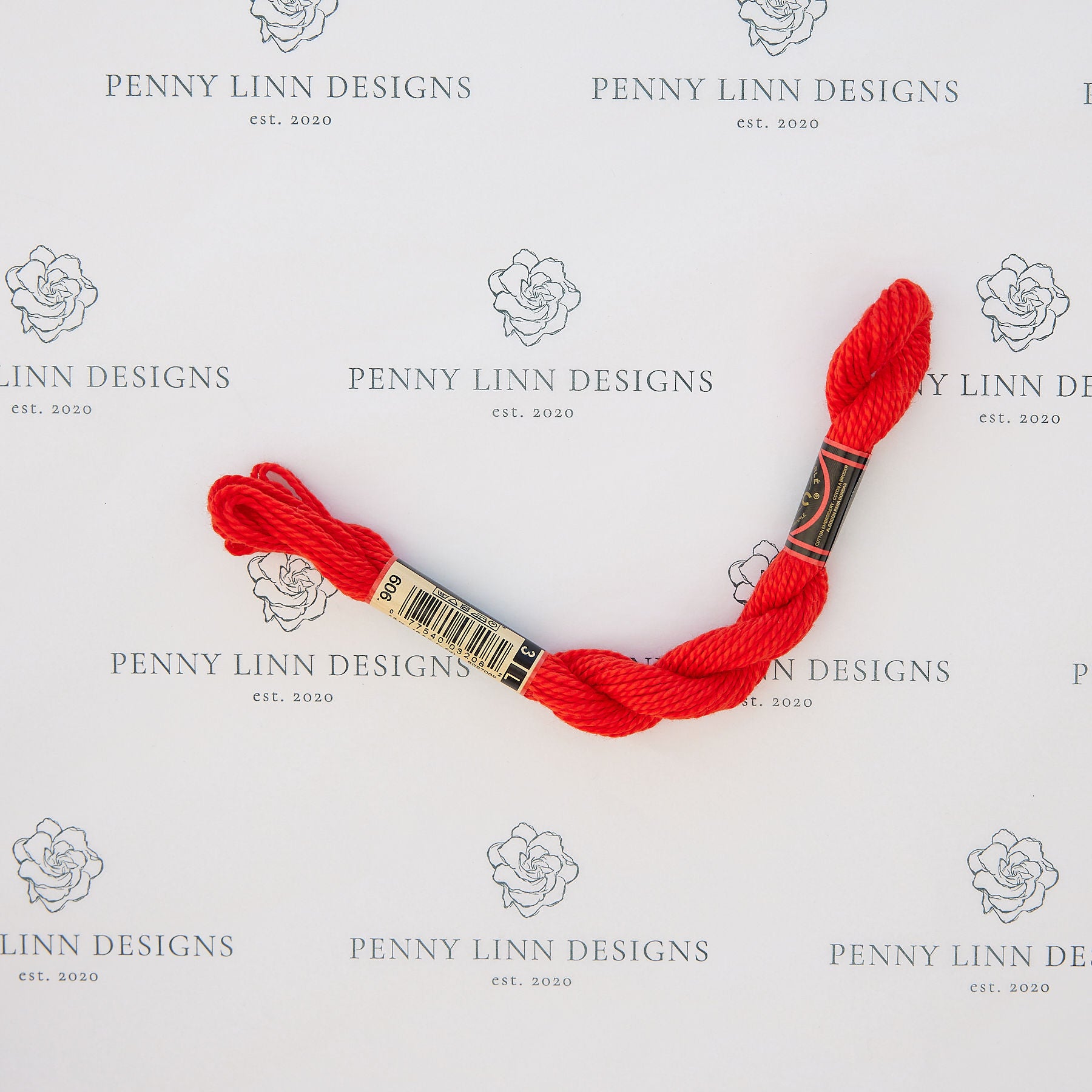 DMC 3 Pearl Cotton 606 Bright Red – Penny Linn