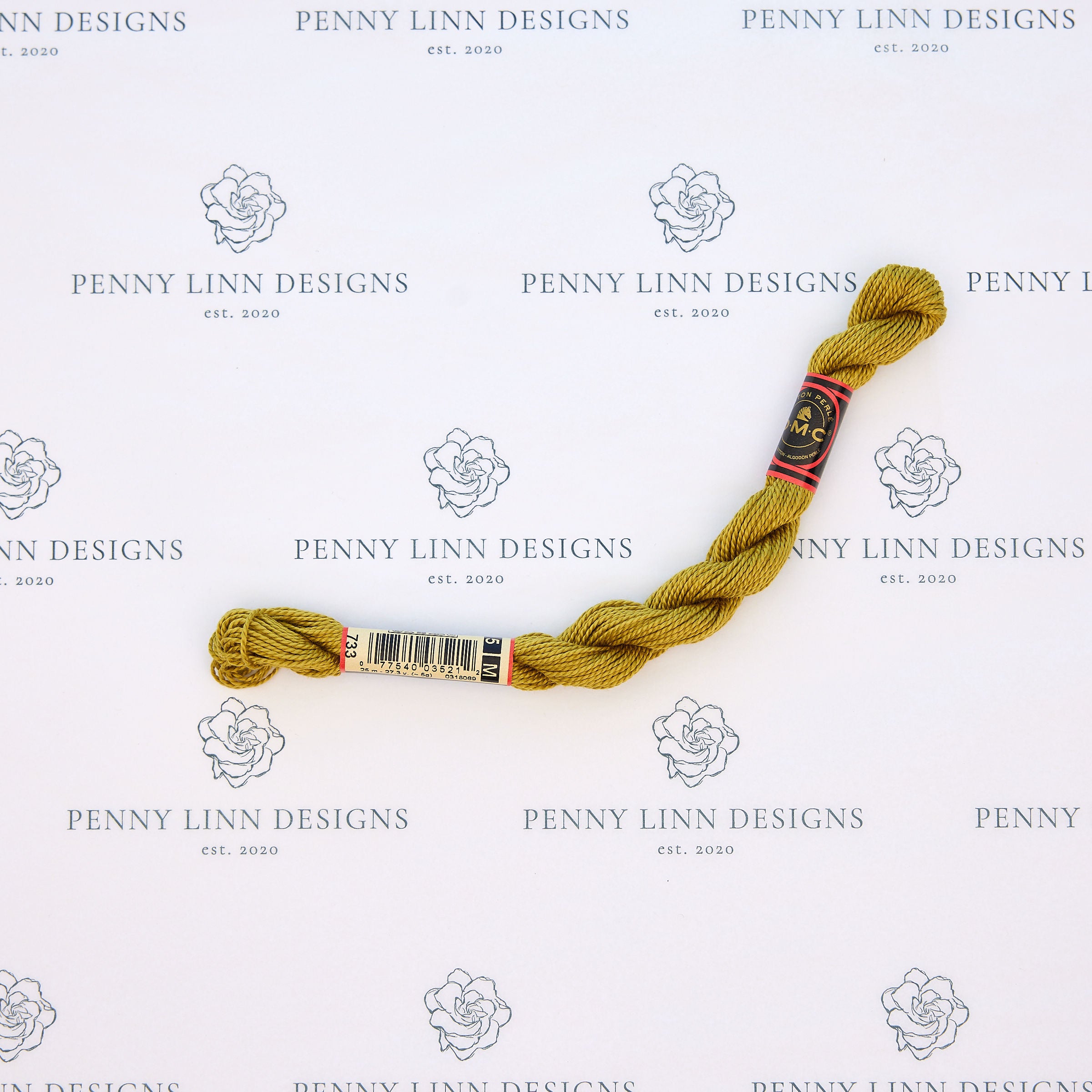 DMC 5 Pearl Cotton 733 Golden Green – Penny Linn