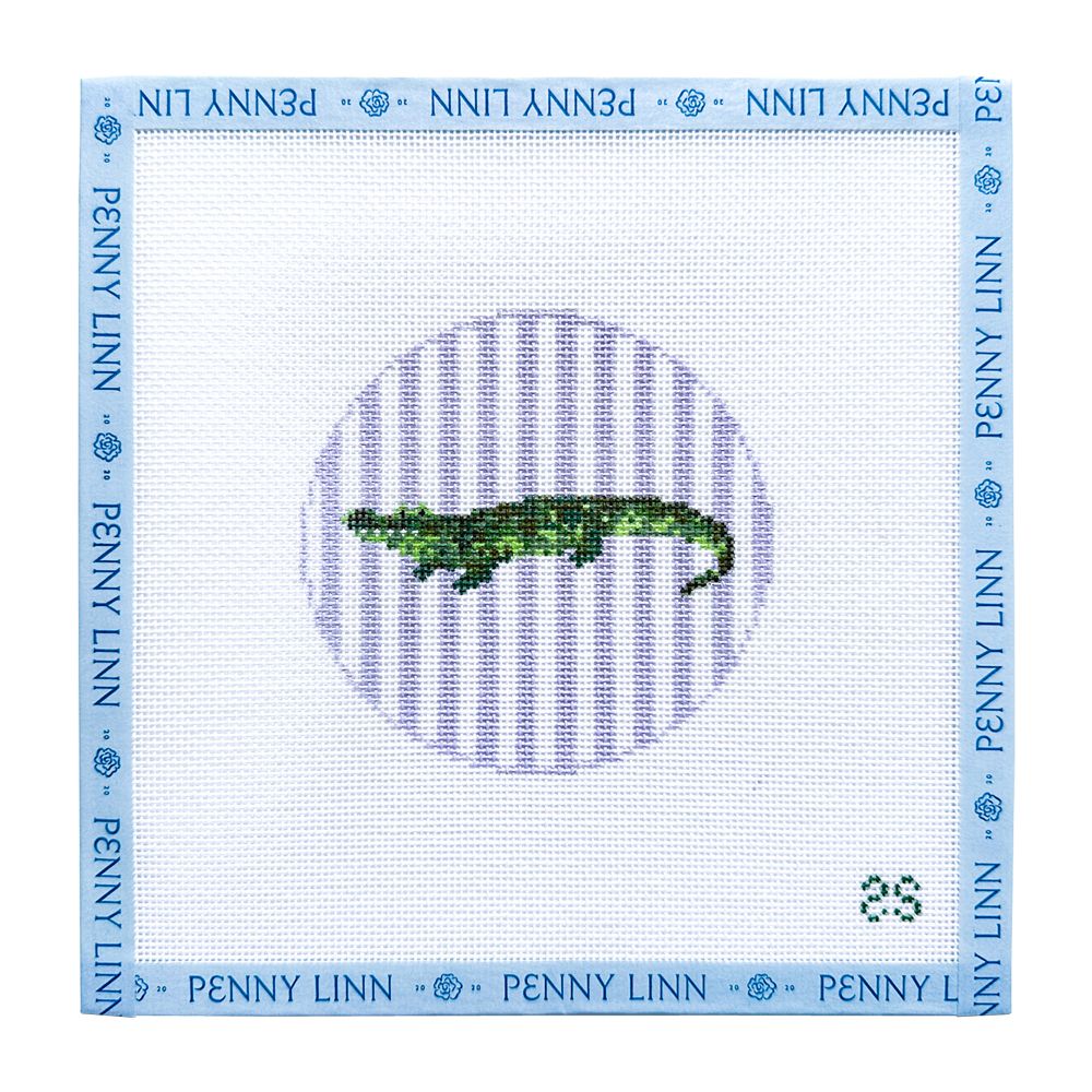 Striped Alligator Round – Penny Linn