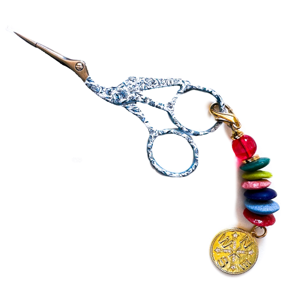 MOLLYBEADS Scissor Fob - Rainbow Compass – Penny Linn