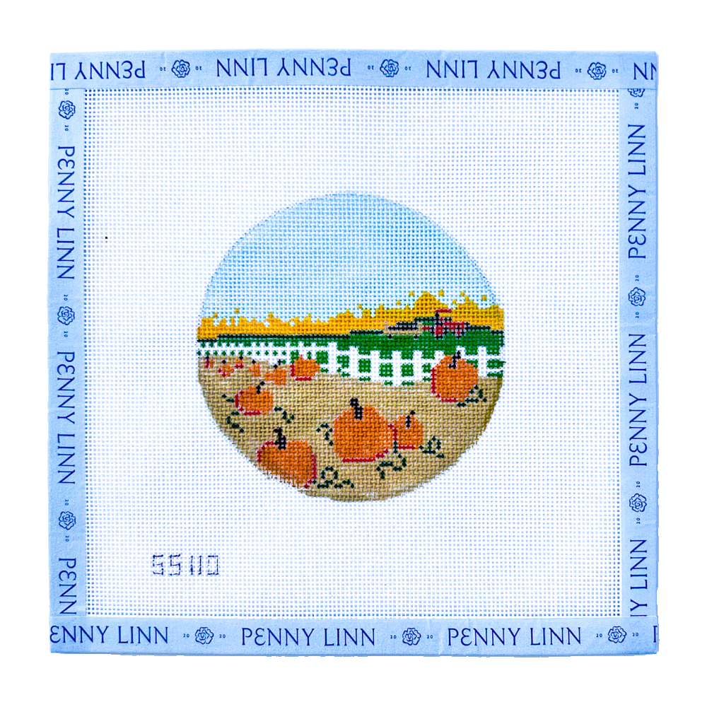 Pumpkin Patch Needlepoint Canvas – Penny Linn