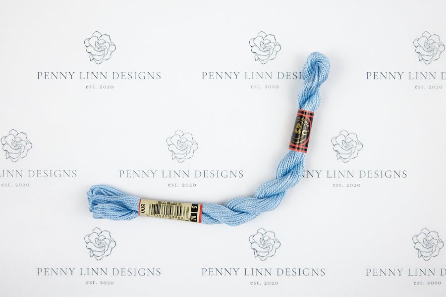 DMC 5 Pearl Cotton 800 Sky Blue – Penny Linn