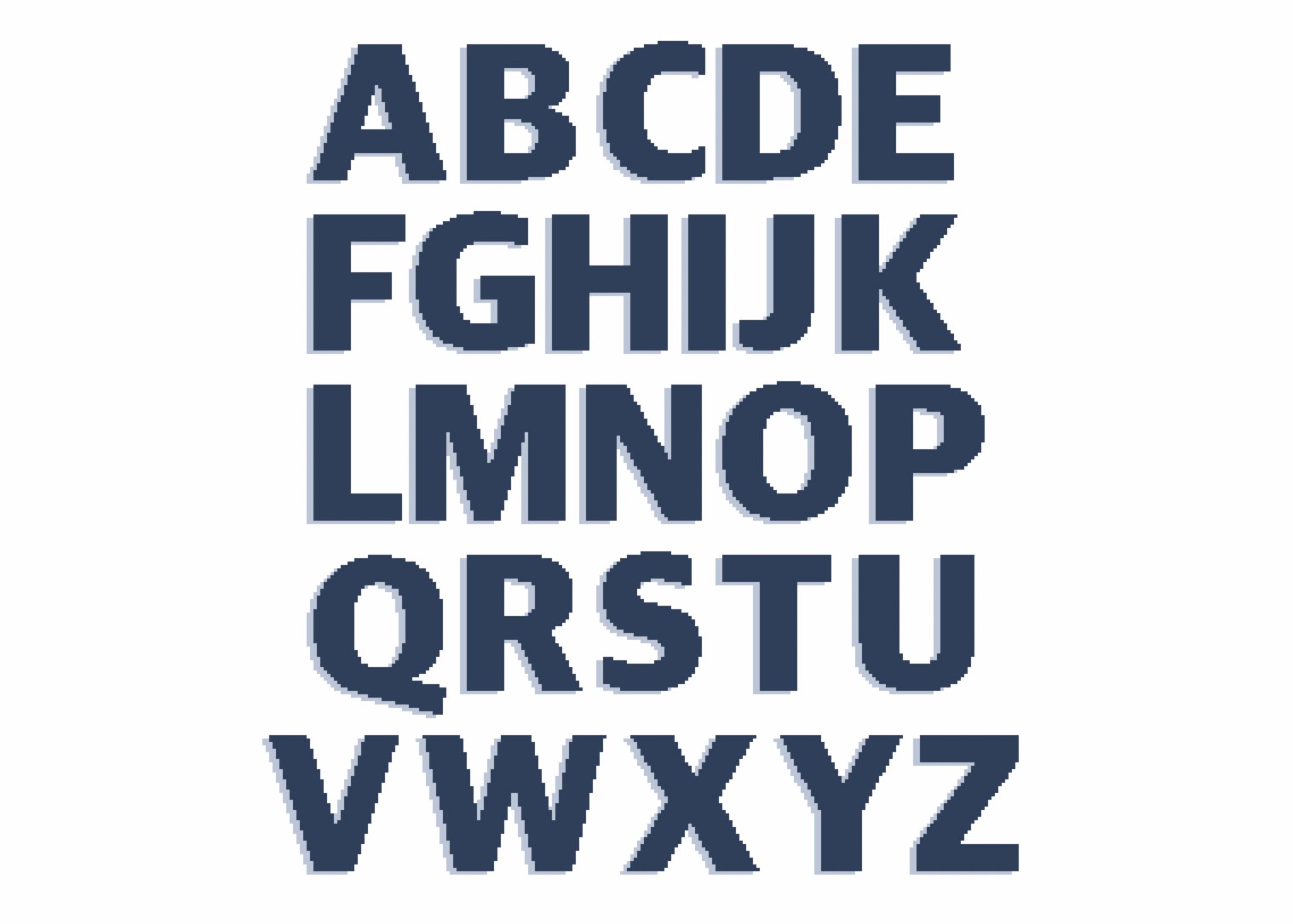 Stitchable Cosmetic Bag Font Chart – Penny Linn